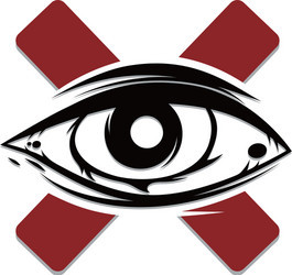 One eye cult religion sign symbol Royalty Free Vector Image