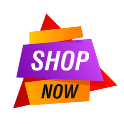 Shop now blue and green banner design Royalty Free Vector