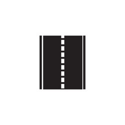 Road black icon on white background Royalty Free Vector