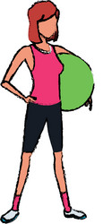 Fitball Girls Athletic Vector Images (over 140)