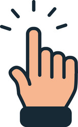 Pointing hand gesture icon graphic design template