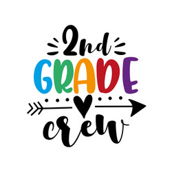 Hello 2nd grade calligraphy hand lettering Vector Image