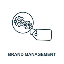 Brand management icon monochrome sign from Vector Image