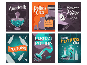 Potion posters set Royalty Free Vector Image - VectorStock