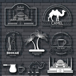 Country turkey travel vacation guide of goods Vector Image
