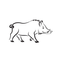 Wild Boar Mascot Design Royalty Free Vector Image