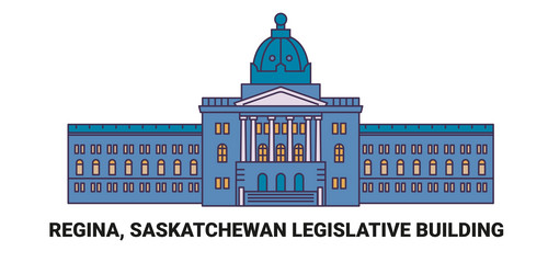 Canada regina saskatchewan legislative building Vector Image