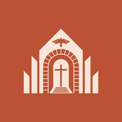 Christian church cartoon colored clipart Vector Image