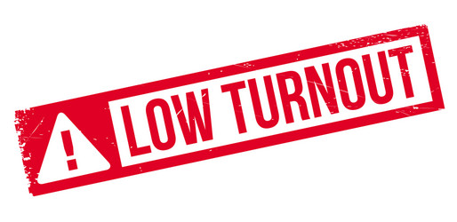 Low turnout rubber stamp Royalty Free Vector Image
