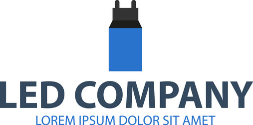 Led bulb logo company illumination Royalty Free Vector Image