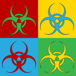 Biohazard orange sign Royalty Free Vector Image