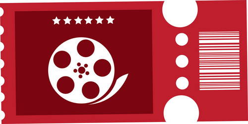 Red movie ticket Royalty Free Vector Image - VectorStock