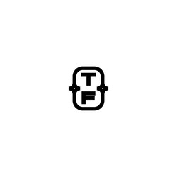 Tf geometric abstract concept logo initial Vector Image
