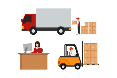 Delivery goods ship Royalty Free Vector Image - VectorStock