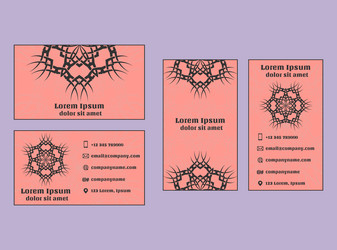Distinctive business cards with symmetrical design