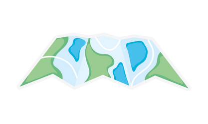 Paper map guide Royalty Free Vector Image - VectorStock