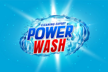 Laundry detergent ad washing white clothes Vector Image