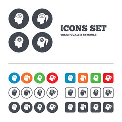 Head with brain icon male and female human Vector Image