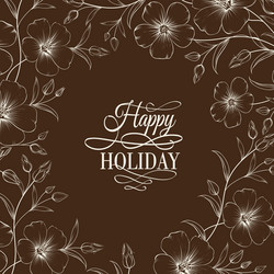 Linum floral frame Royalty Free Vector Image - VectorStock