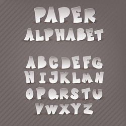 Paper alphabet with the decor inside letters Vector Image