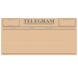 Blank urgent telegram form Royalty Free Vector Image