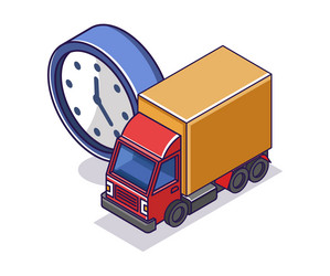 Logistics delivery time Royalty Free Vector Image