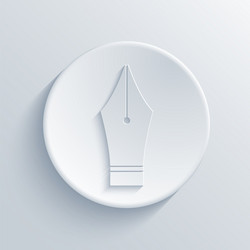 Modern light circle icon with shadow Royalty Free Vector