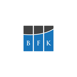Bfk letter logo design on white background Vector Image