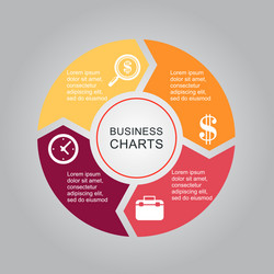Business diagram circle Royalty Free Vector Image