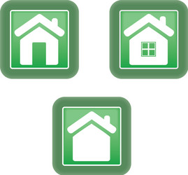 Home icon green map pointer Royalty Free Vector Image