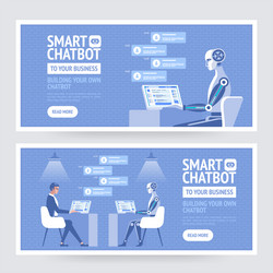 Smart chatbot to your business poster Royalty Free Vector