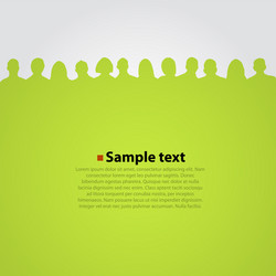 People crowd with many faces human heads Vector Image