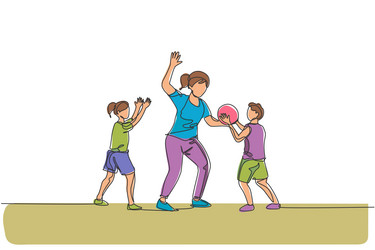 Kids Throwing Ball Vector Images (over 580)