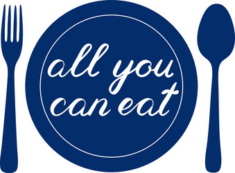 All you can eat handwritten Royalty Free Vector Image