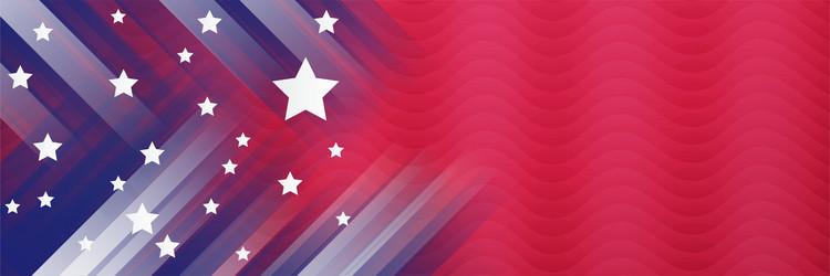 American blue and red banner background template Vector Image