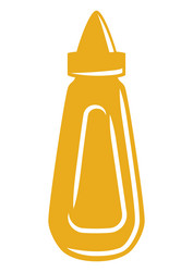 Crying yellow mustard in plastic bottle cartoon Vector Image
