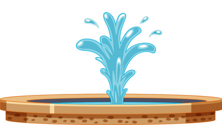 Fountain with jets and splashes of water Vector Image