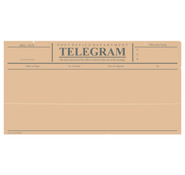 Blank urgent telegram form Royalty Free Vector Image