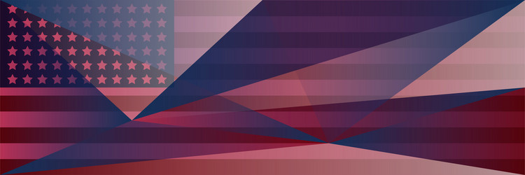 American blue and red banner background template Vector Image