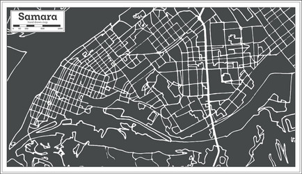 Map of oblast of samara Royalty Free Vector Image