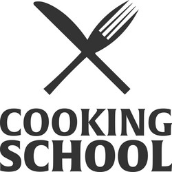 Cooking school logo academy Royalty Free Vector Image
