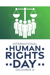 International human rights day december 10 Vector Image