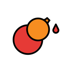 Calabash icon colored outline red orange colour Vector Image