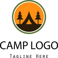 Camp logo concept modern design Royalty Free Vector Image