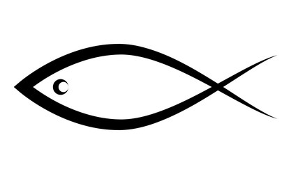 Catholic Priest Clipart Black And White Fish