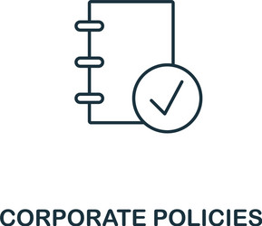 Corporate policies icon monochrome style design Vector Image