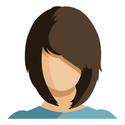 Flat female avatar no face woman userpic Vector Image
