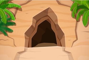 Cartoon cave entrance Royalty Free Vector Image