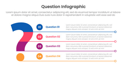 Question infographic template banner with big Vector Image