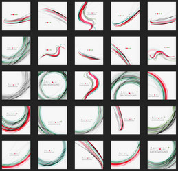 Red and blue wave lines Royalty Free Vector Image